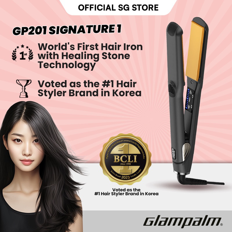 Glampalm Signature 1" GP201 Hair Straightener | Hair Iron | Official SG Store | Shopee Singapore