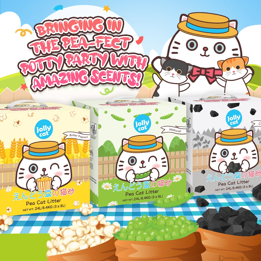 Jollycat Pea Litter 8L (Carton of 3 Bags) | Shopee Singapore