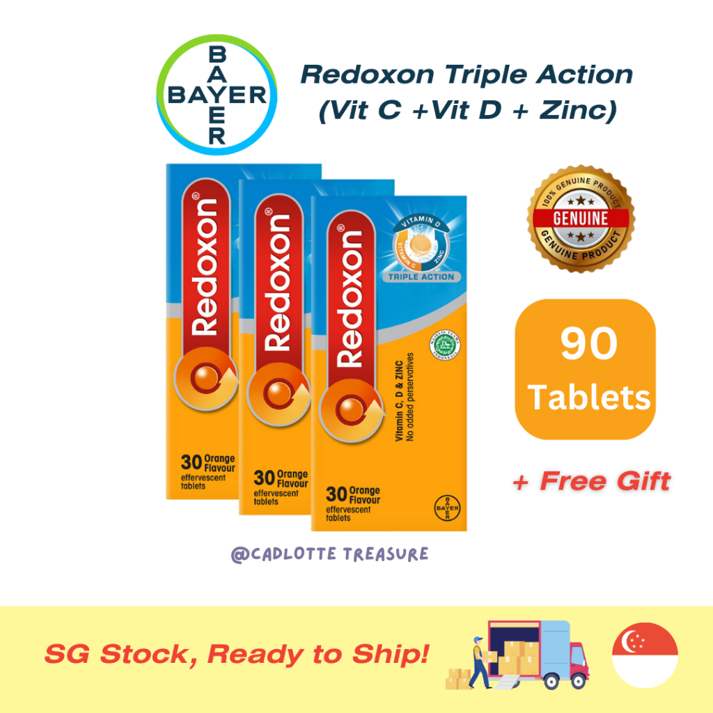 [Lowest Price] REDOXON Triple Action Effervescent Tab Orange Flavor ...