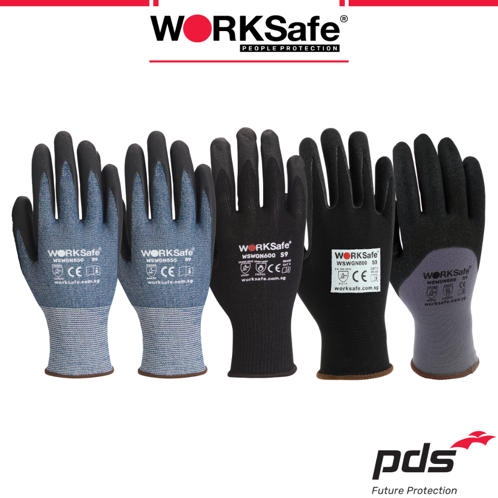 WORKSafe Cut-Resistant Safety Gloves, Lightweight Comfortable Safety ...