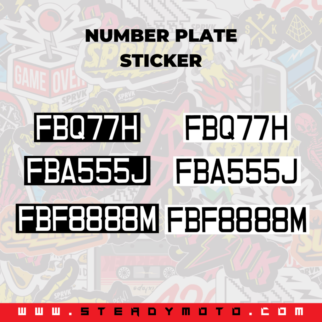 STEADYMOTO | Number Plate Sticker | Shopee Singapore
