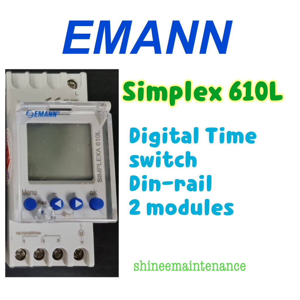 Emann Digital Time Switch Simplex 610L *may be used for replacement of ...