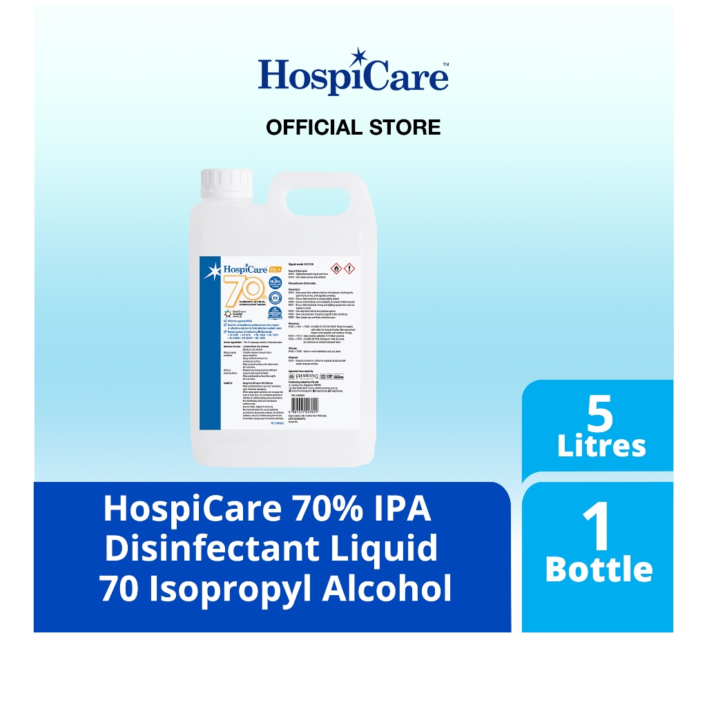 HospiCare 70% IPA Disinfectant Liquid 70 Isopropyl Alcohol, 5 Litres ...