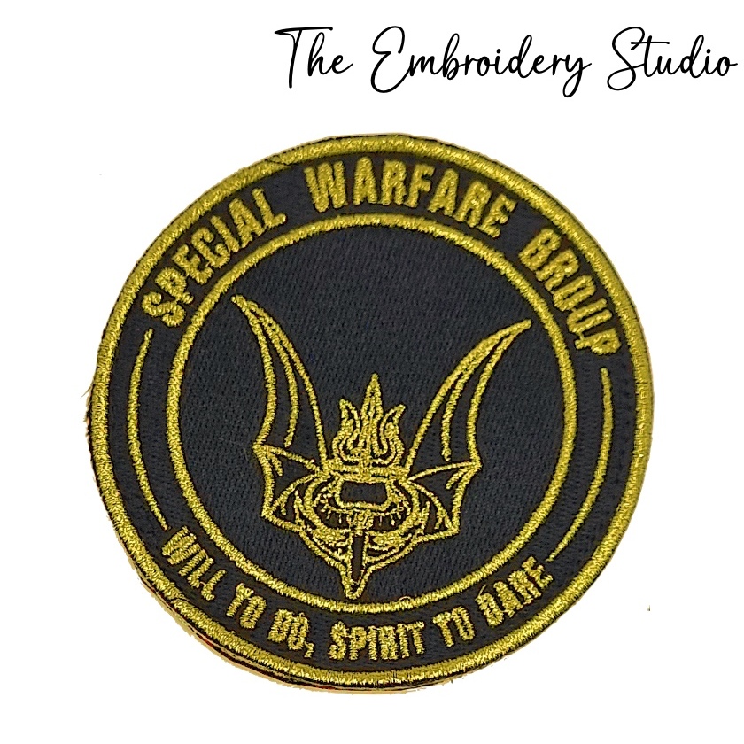 [Special Gold Thread]Embroidery Patches Velcro Special Warfare Group ...
