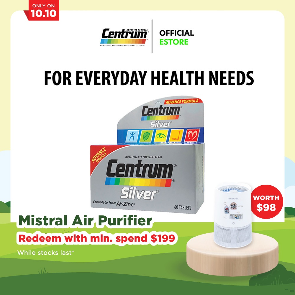 CENTRUM Silver for Seniors 50 Plus, Vitamin C,D,B6 and Zinc for ...