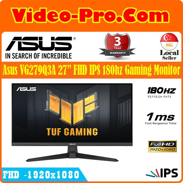 Asus VG279Q3A Tuf Gaming 27Inch Full HD 180Hz 1ms IPS Monitor | Shopee ...