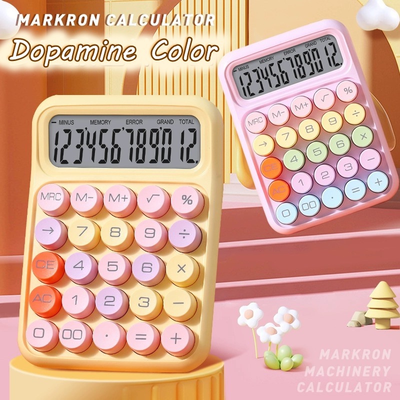 【SG local】Korean Dopamine Color Calculator 12 Digits Mechanical ...