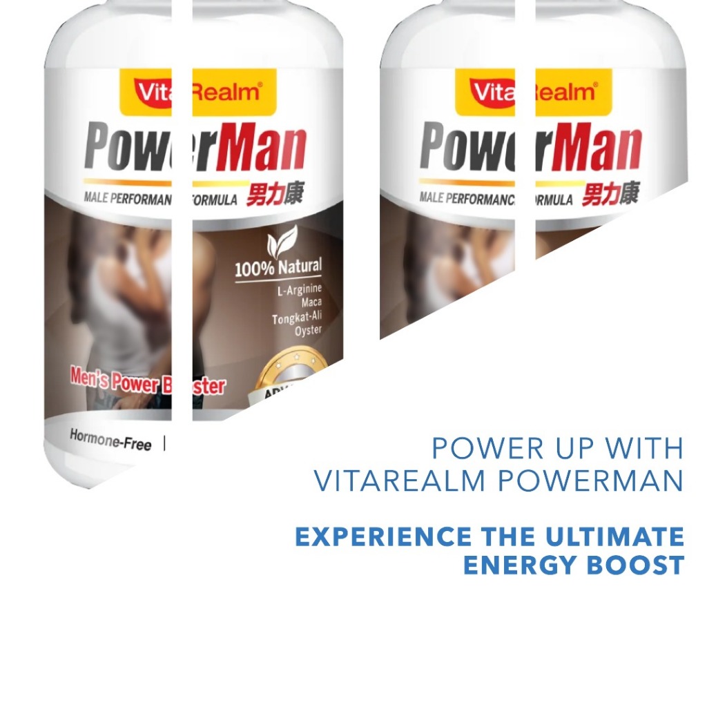 VitaRealm PowerMan 60s+60s (120 Capsules VALUE PACK) No Box | Shopee ...