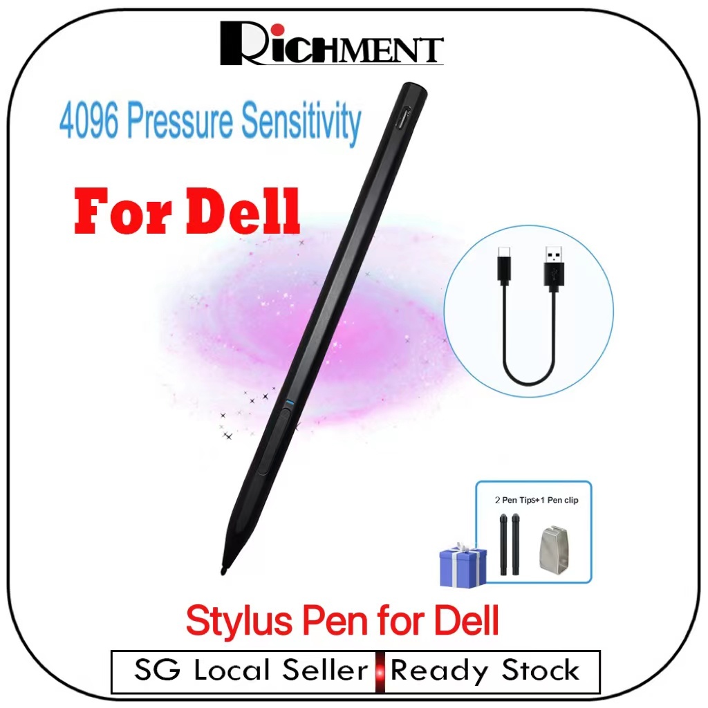 Stylus Pen for Dell Active Pencil with Quick Charge Palm Rejection Tilt ...