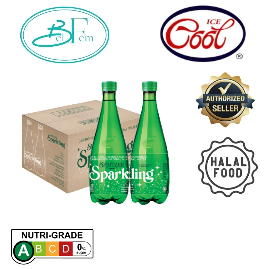 Spritzer Sparkling Natural Mineral Water 400 ml - 24 x 400ml | Shopee Singapore