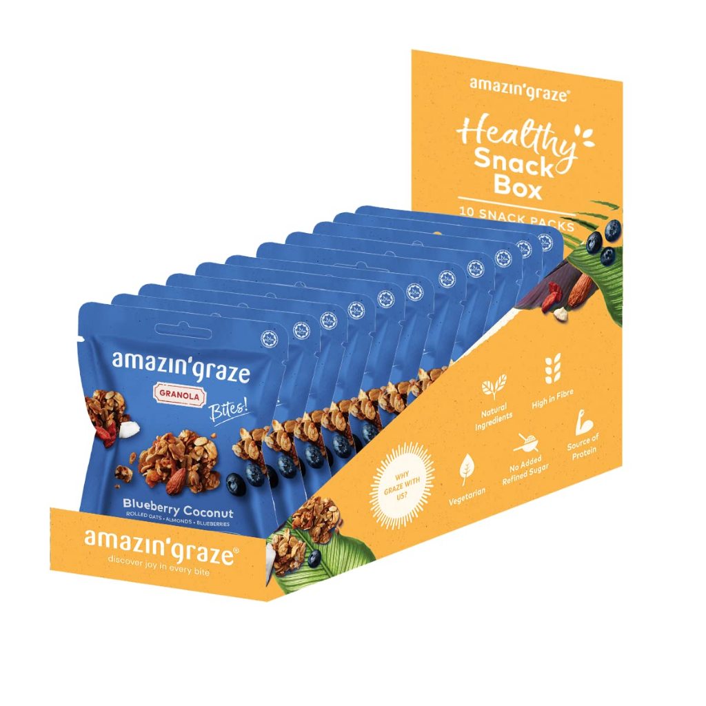 Amazin' Graze Healthy Snack Box Blueberry Coconut (10 x 40g) | Shopee ...