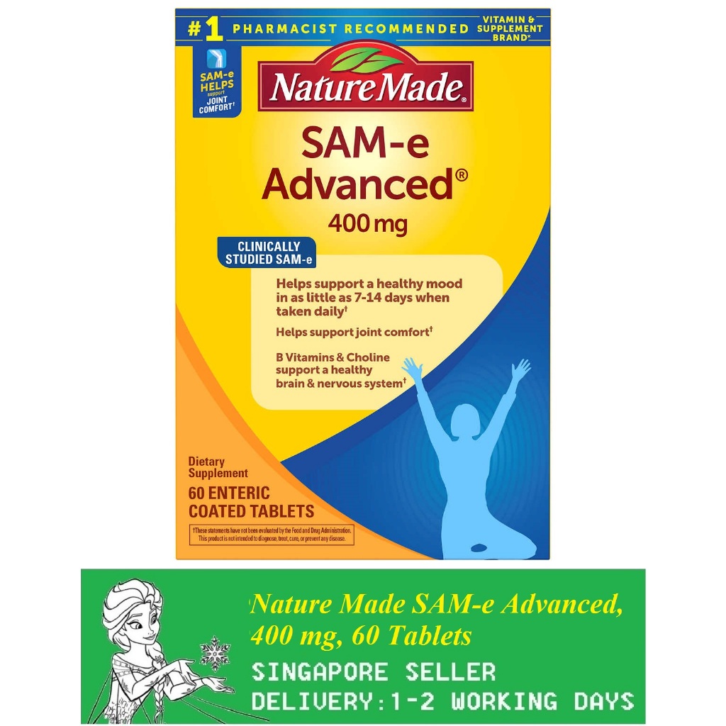 Nature Made SAM-e Advanced, 400 mg, 60 Tablets(Exp:10/2024) | Shopee ...