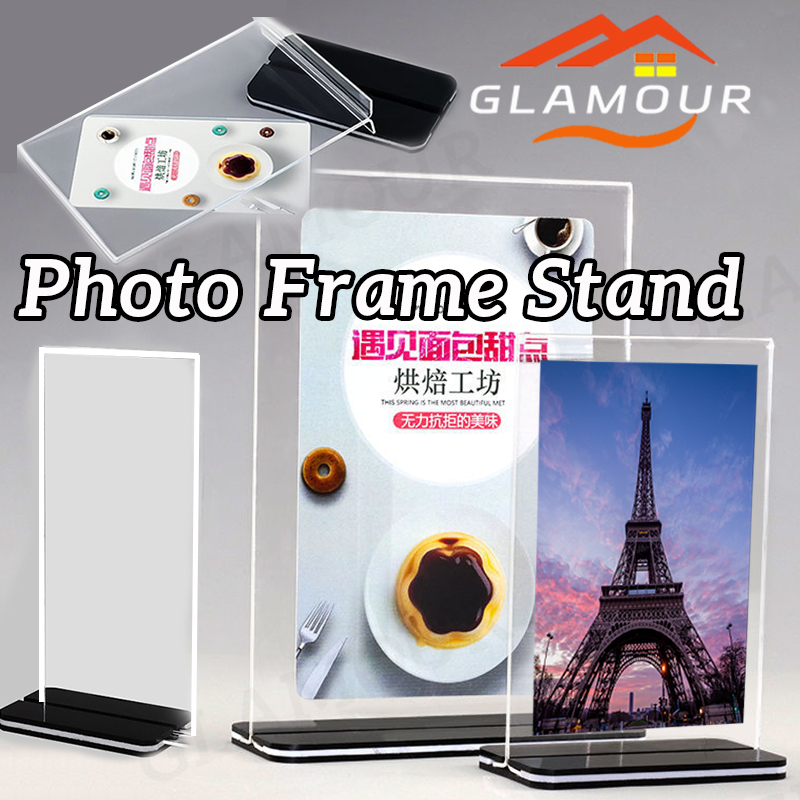 [SG] A4 A5 A6 Photo Frame Stand Acrylic Stand Display T-Type Display ...