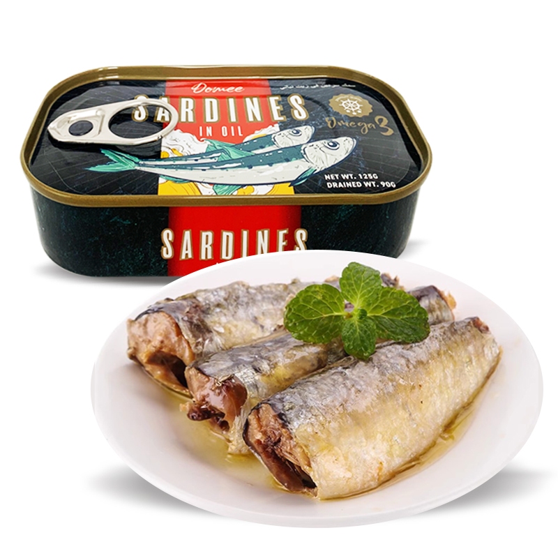 Domee Canned Sardines in Vegetable Oil 125g/Tin[Bundle of 2Tins/3Tins ...