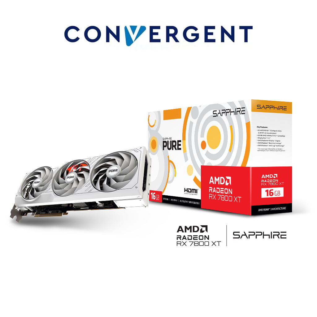 SAPPHIRE PURE AMD RADEON RX 7800 XT GAMING OC 16GB GDDR6 Gaming ...