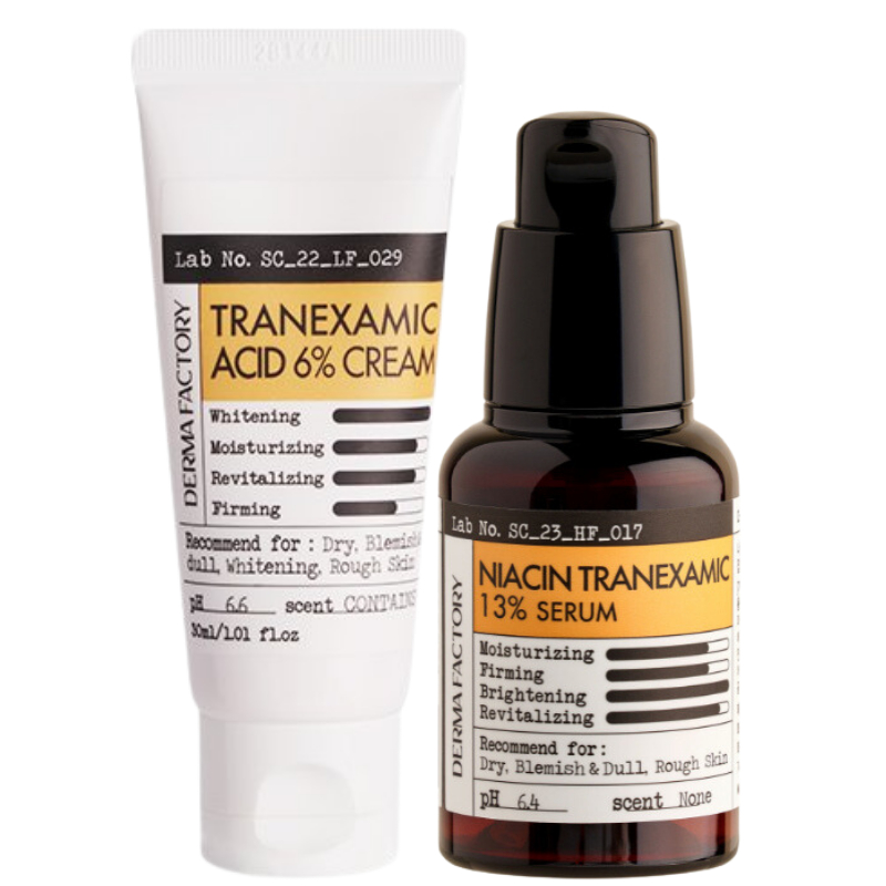 DERMA FACTORY Tranexamic Acid Duo Set (Cream 30ml + Serum 30ml) Expiry ...