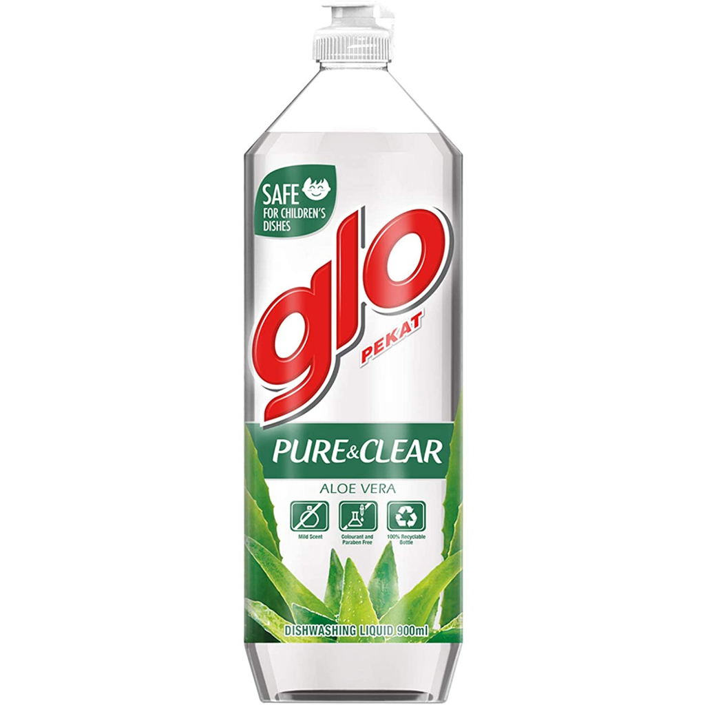 Glo Pure & Clear Aloe Vera Dishwashing Liquid 800ml | Shopee Singapore