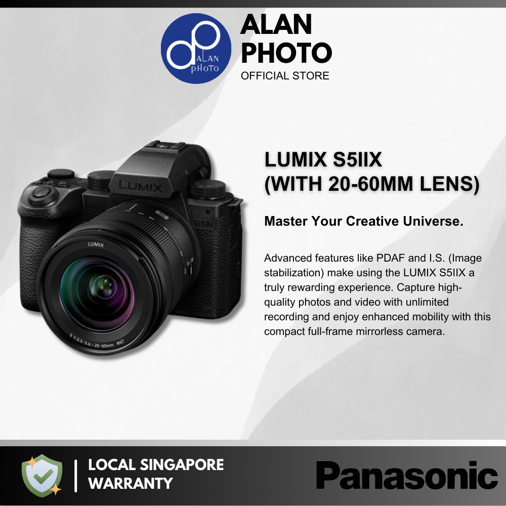 Panasonic Lumix S5 IIX S5IIX S5M2X DC-S5M2X Body & Lumix S 20-60mm F3.5 ...