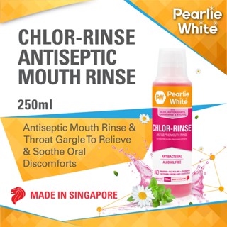 [Bundle of 4] Pearlie White Chlor-Rinse Antiseptic Mouth Rinse / Mouth ...
