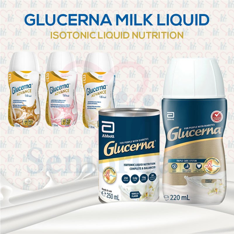 Glucerna Isotonic Nutrition Milk Liquid Low GI Diabetic Ready to Drink ...