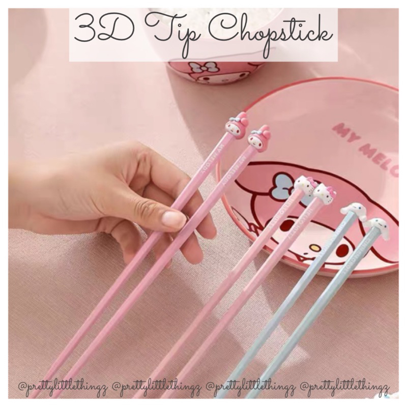 * SG READY STOCK * Sanrio 3D Tip Chopstick (Hello Kitty, Melody ...