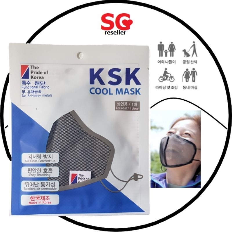Nano Mesh Semi Transparent Korean Mask Breathable Reusable Washable ...