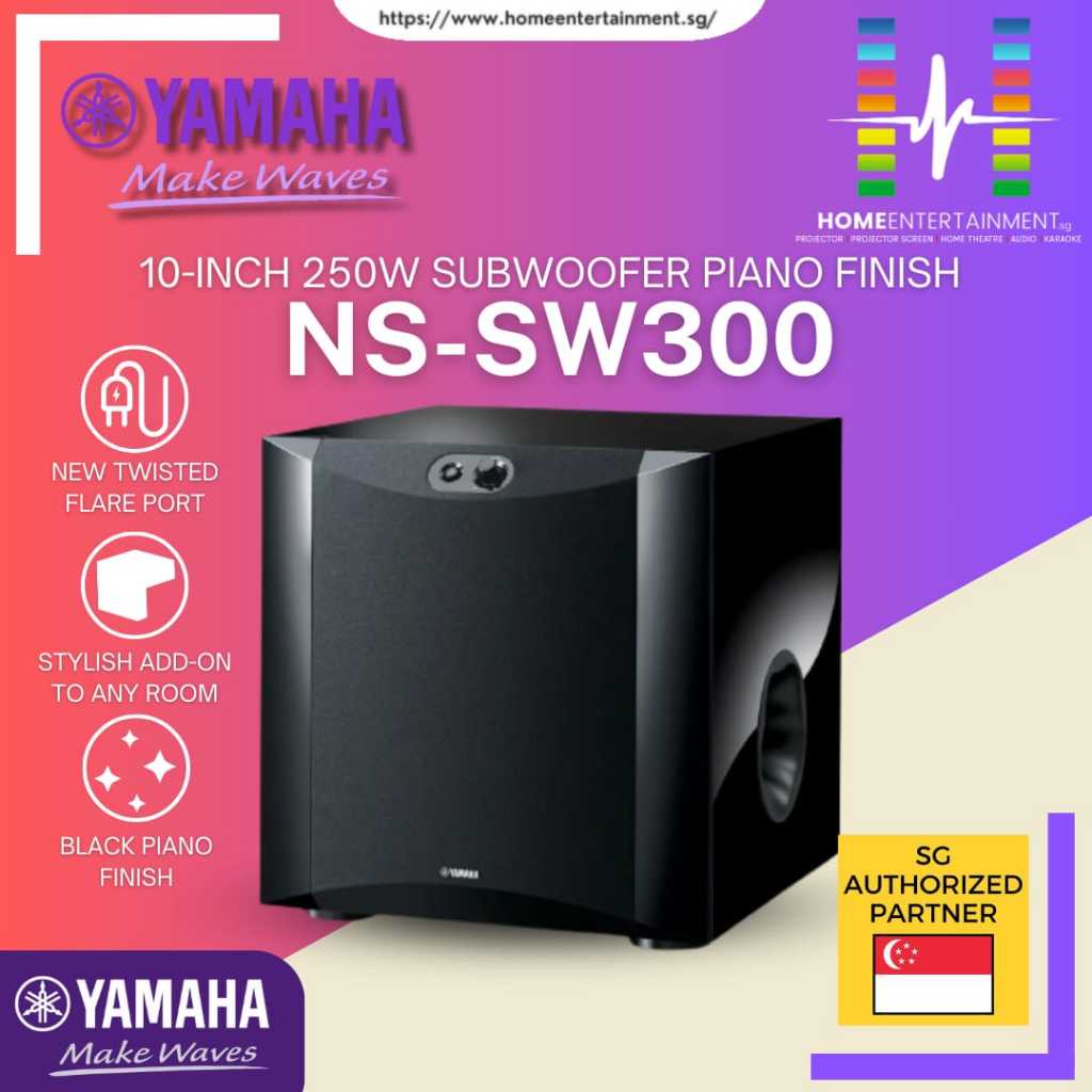 YAMAHA NS-SW300 PIANO BLACK 10" 250W SUBWOOFER SYSTEM | Shopee Singapore