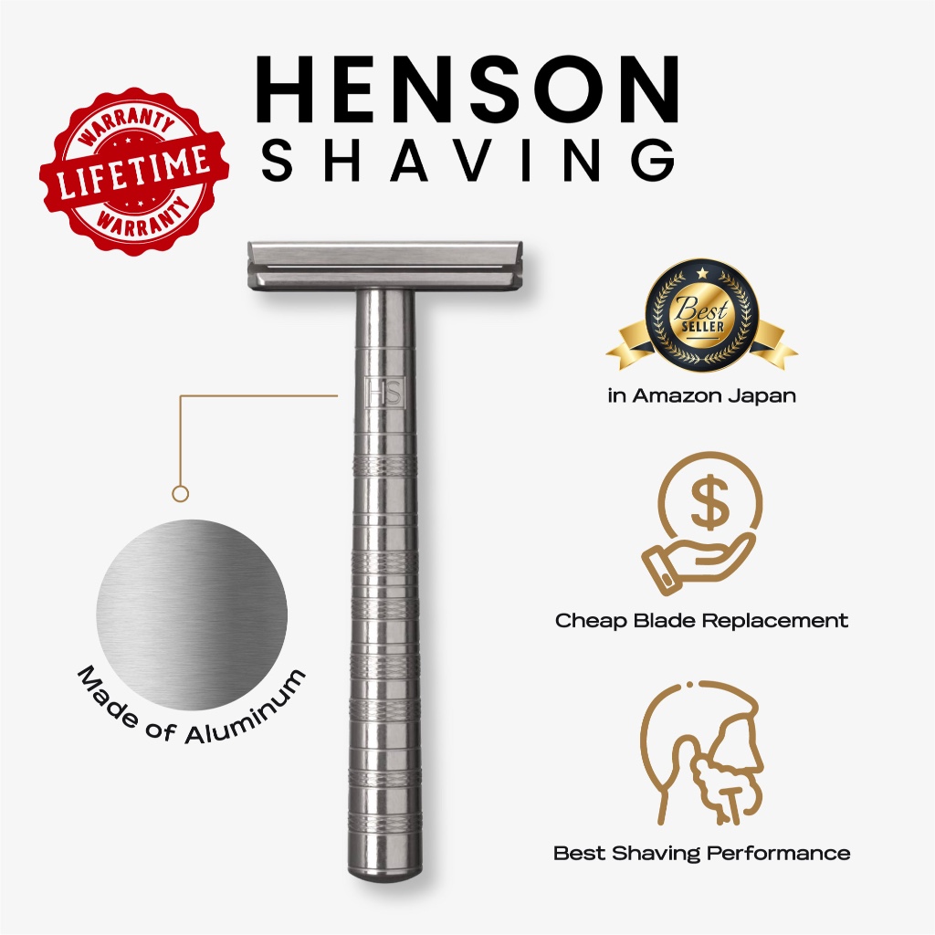 [LIFETIME WARRANTY] HENSON AL 13 Mild Facial Razor - Single Blade ...