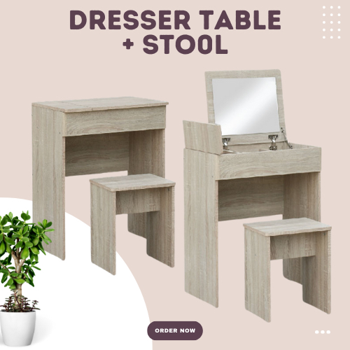 Dressing Table with Stool / Multipurpose Makeup Table / Cosmetic Table ...
