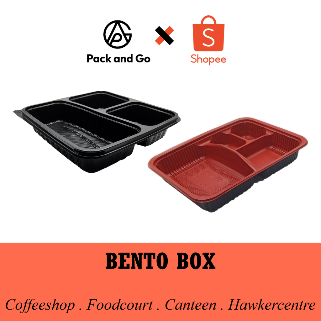 🔥Local Seller🔥 Disposable Bento Box with Lid / Food Container | Shopee ...