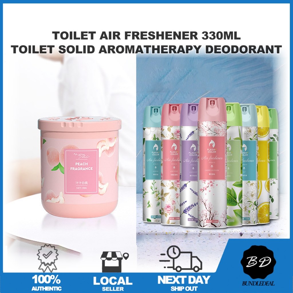 🚀[SG] 330ml Toilet Air Freshener/ Solid Perfume Fragrance Home Car ...