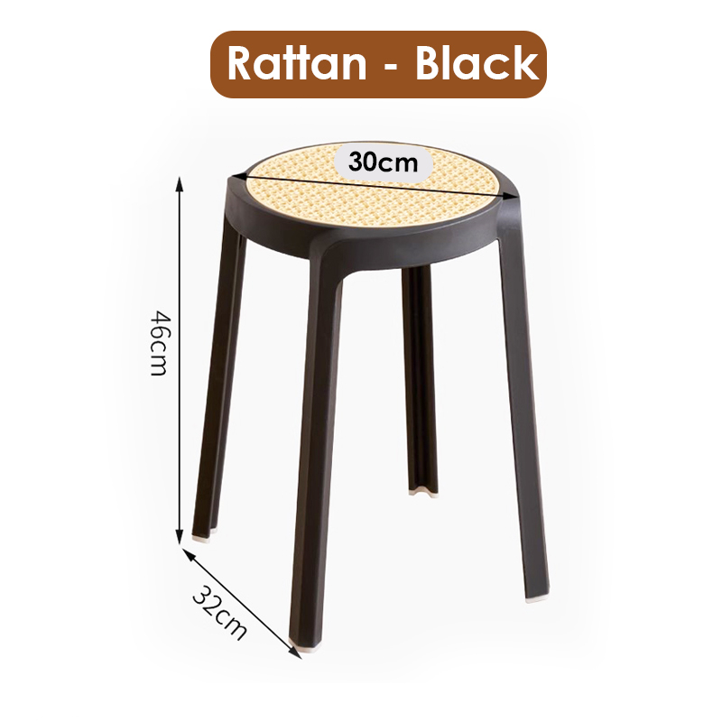 🔥SG Seller🔥 Upgraded Stackable Designer Modern Plastic Stool Chair ...