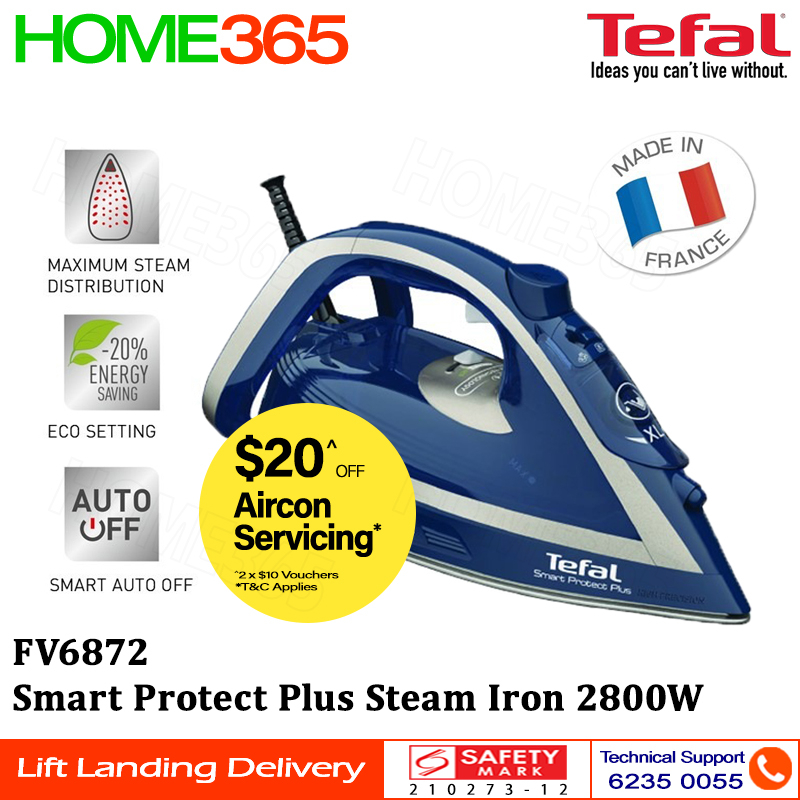 Tefal Smart Protect Steam Iron 2800W FV6872 | Shopee Singapore