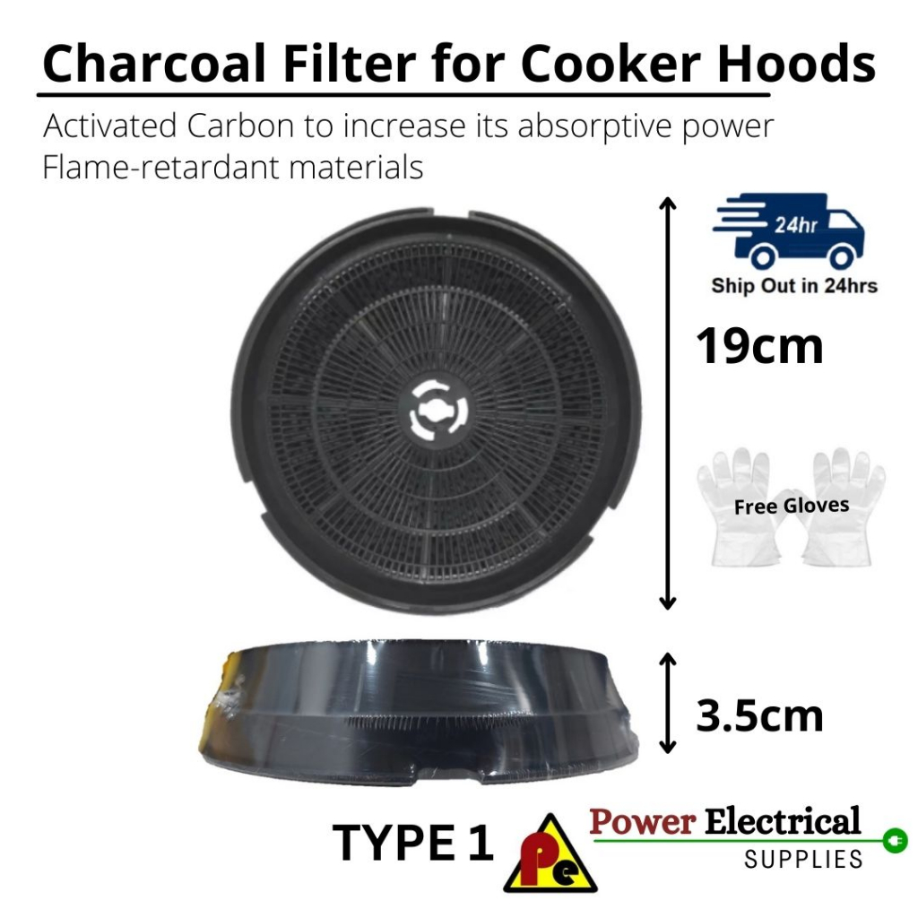 Universal Carbon / Charcoal Filter for Kitchen Cooker Hood Charcoal ...