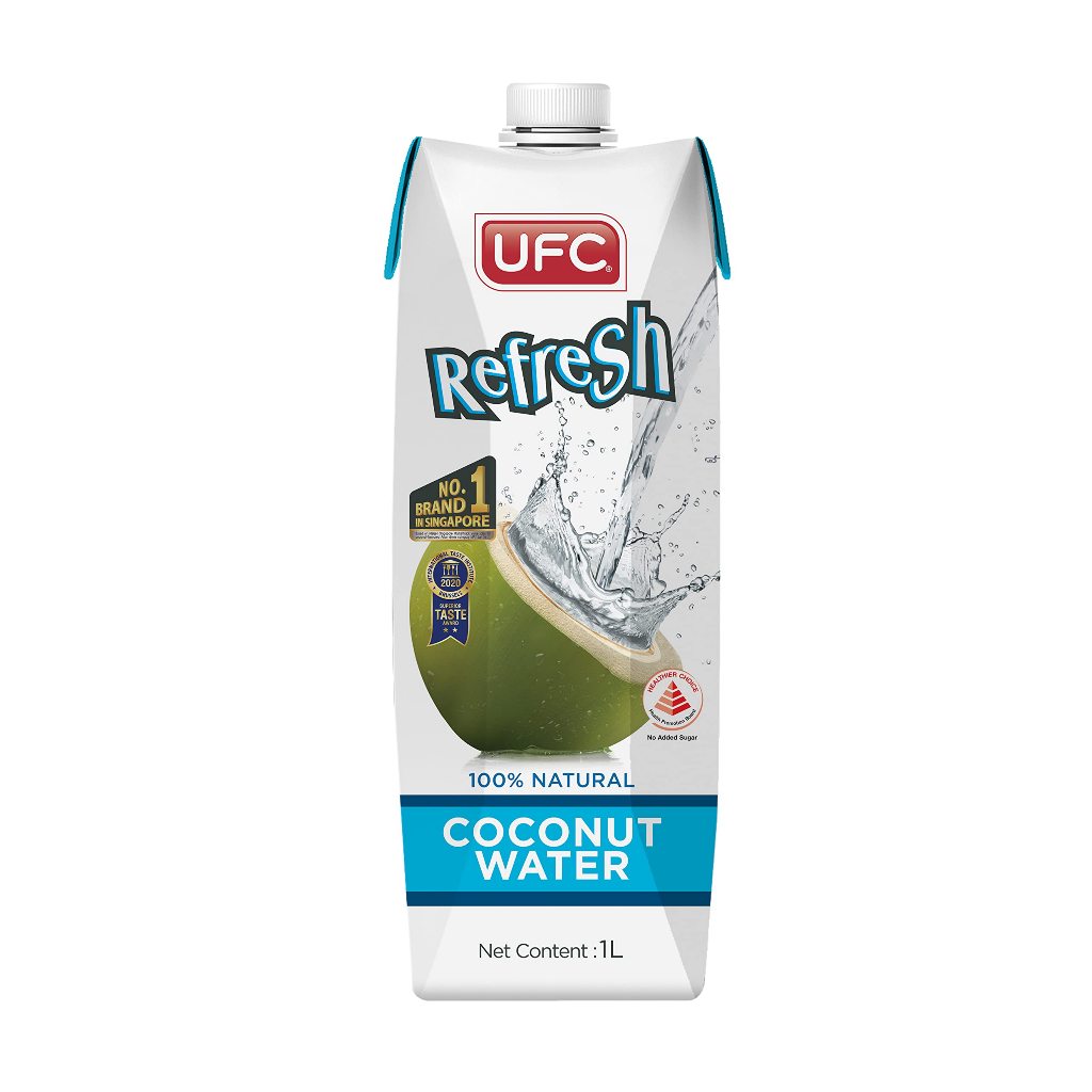 UFC Refresh 100% Natural Coconut Water 1L | Shopee Singapore