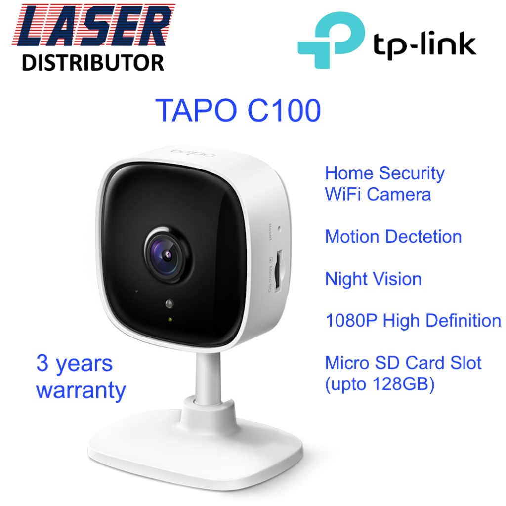 Tp-link Tapo C100 Home Security Wi-Fi Camera | Shopee Singapore