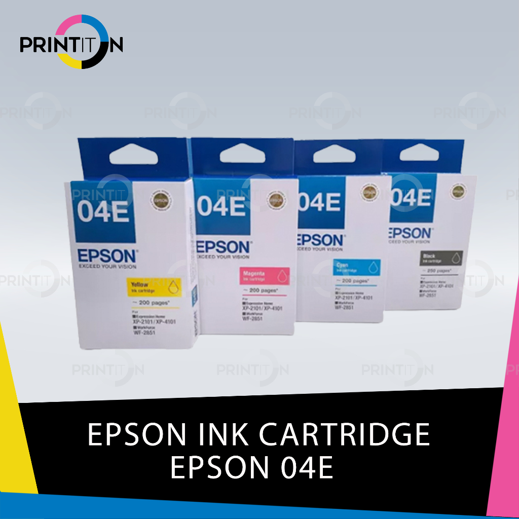 [ORIGINAL] EPSON Ink Cartridge T04E 04E / C13T04E190 Black / C13T04E290 ...