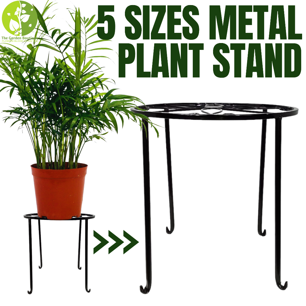 [Local Seller] 5 Sizes Black Metal Plant Stand Planter for Potted Plant ...