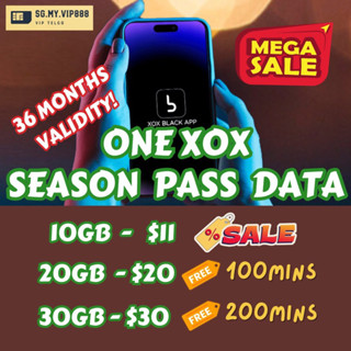 XOX Data Top UP Season Pass Data 4G Malaysia Prepaid Simcard Esim ...