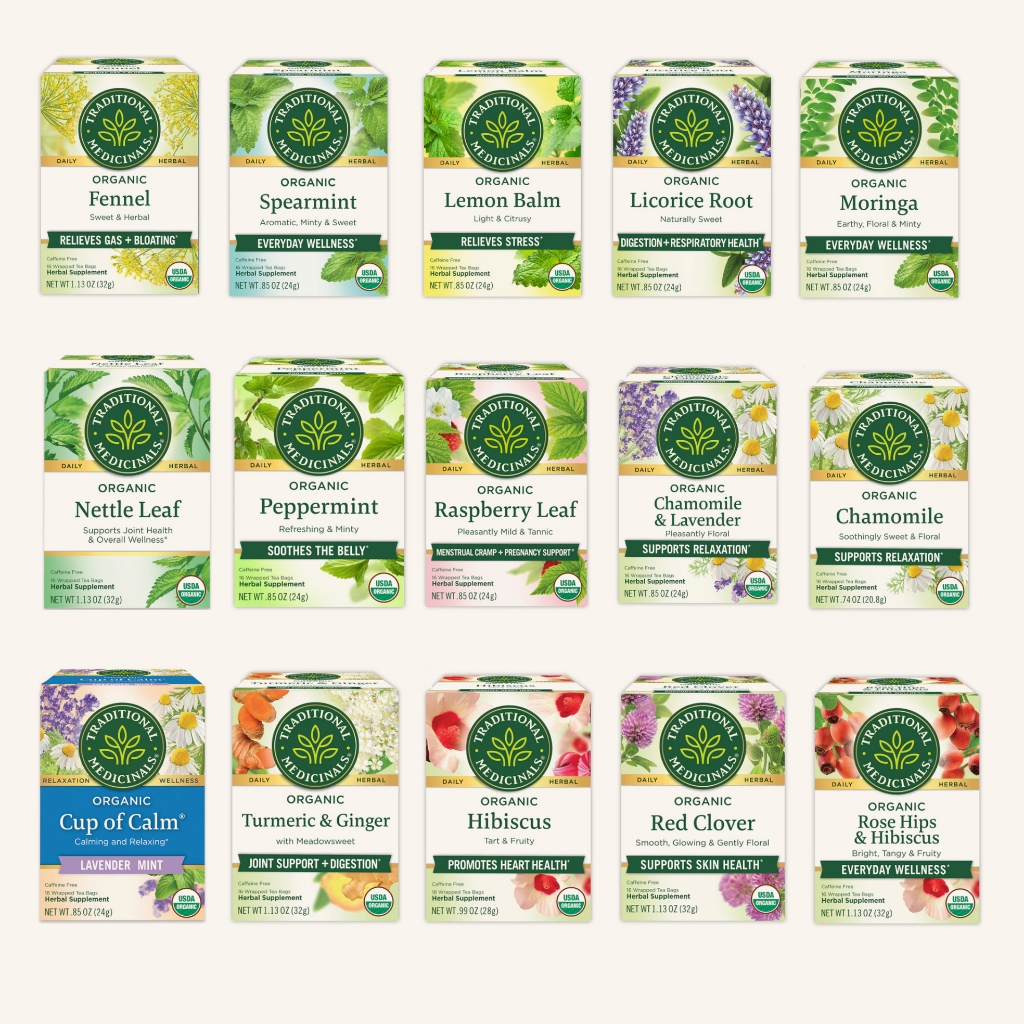 Traditional Medicinals, Tea, Spearmint, lavender, chamomile, lemon balm ...