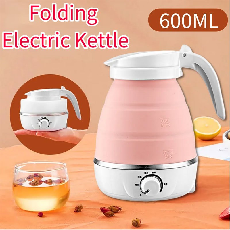 Foldable Portable Teapot Water Heater 0.6L 600W Kettle For Travel Home ...