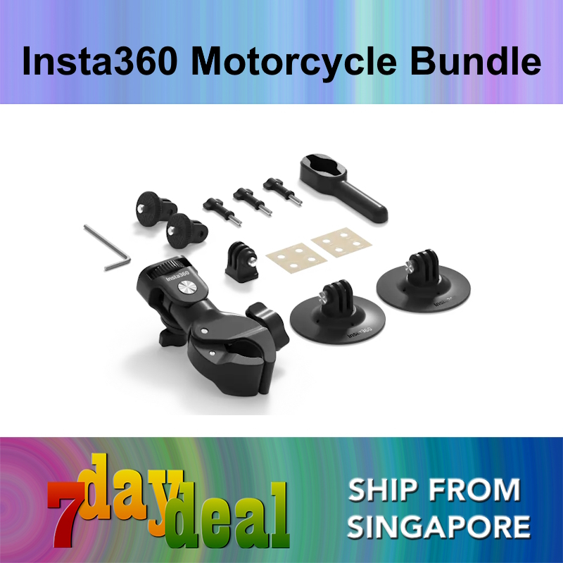 Insta360 Motorcycle Mount Bundle (For X4, X3, GO 3s, GO 3, GO 2, ONE X2 ...