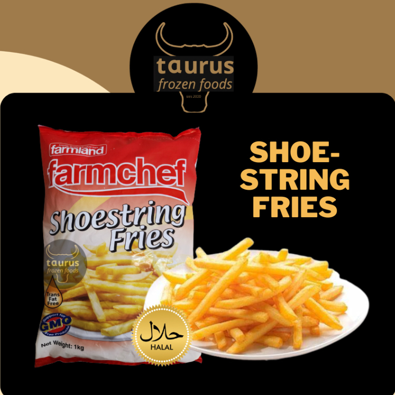 [Taurus] FarmChef Shoestring Fries (1kg x 2) Halal | Shopee Singapore