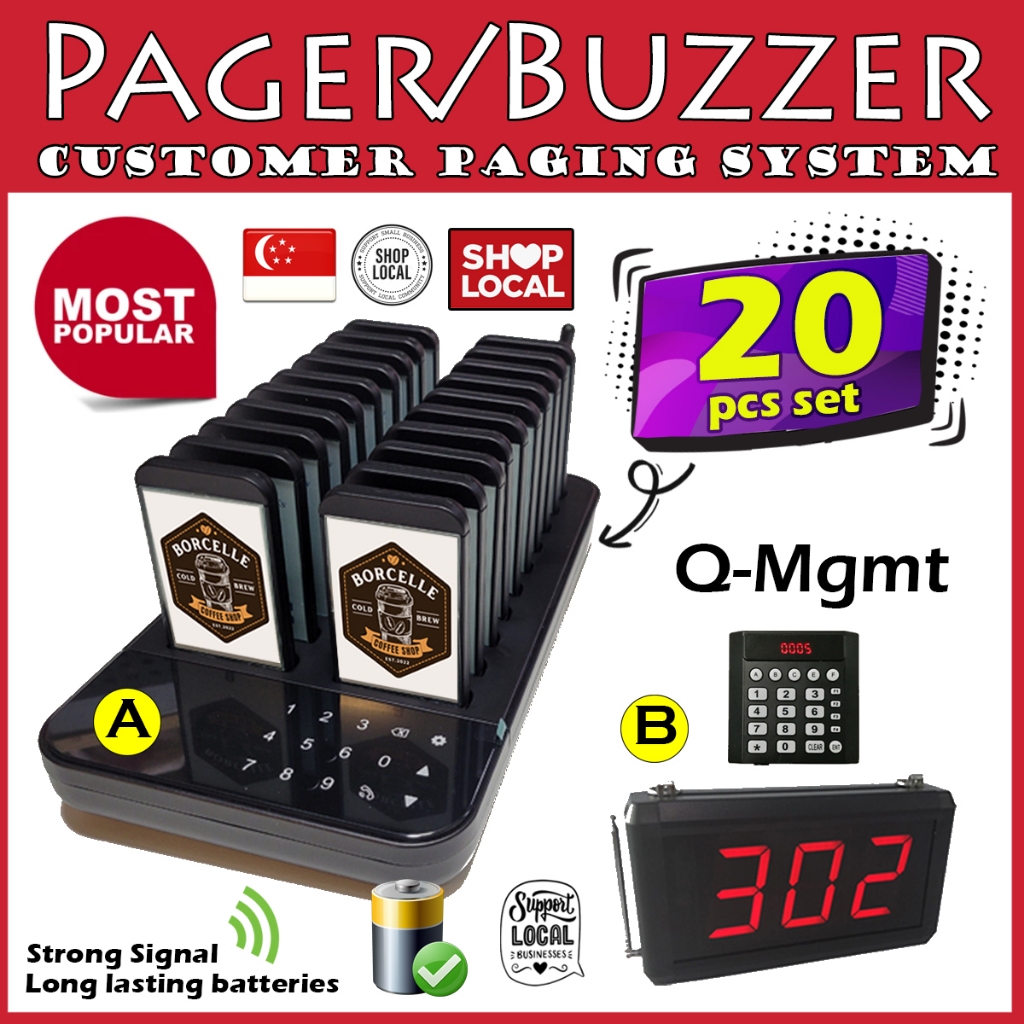 Latest model 20 pcs set Pager buzzer strong signal long distance ...