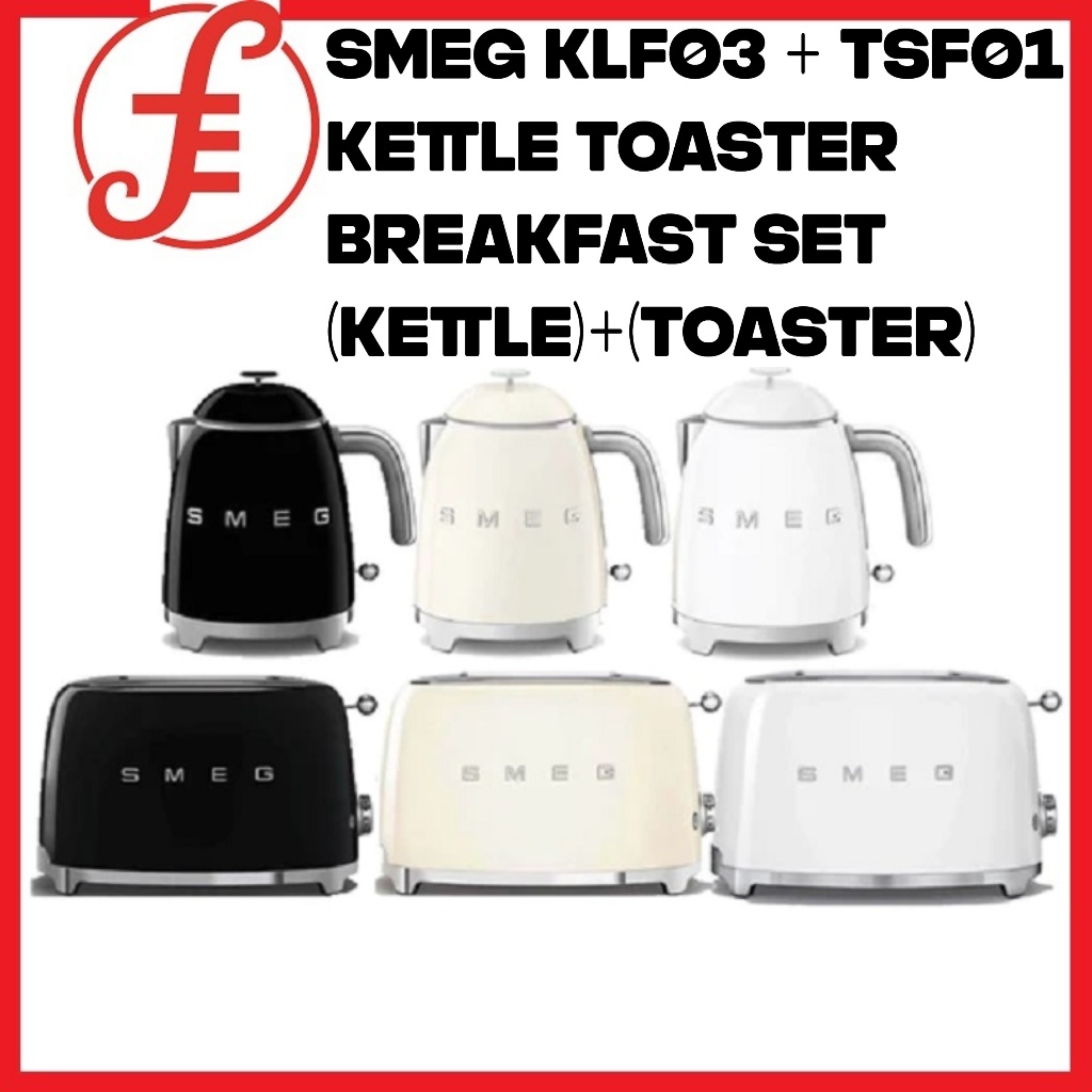 Smeg KLF03+TSF01 KETTLE TOASTER Breakfast Set (Kettle)+(Toaster ...