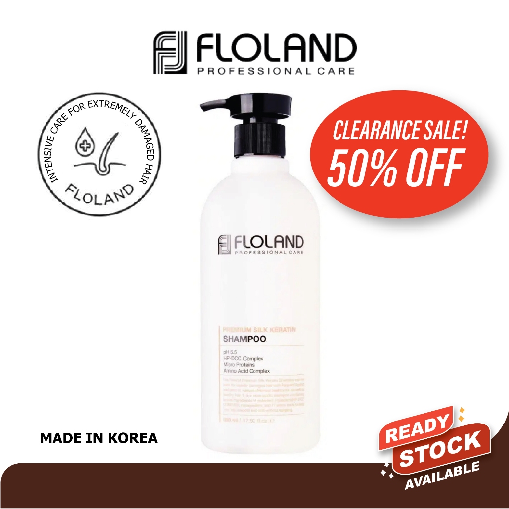 Floland Shampoo Premium Silk Keratin 530ml (Expiry Mid Feb 2024 ...