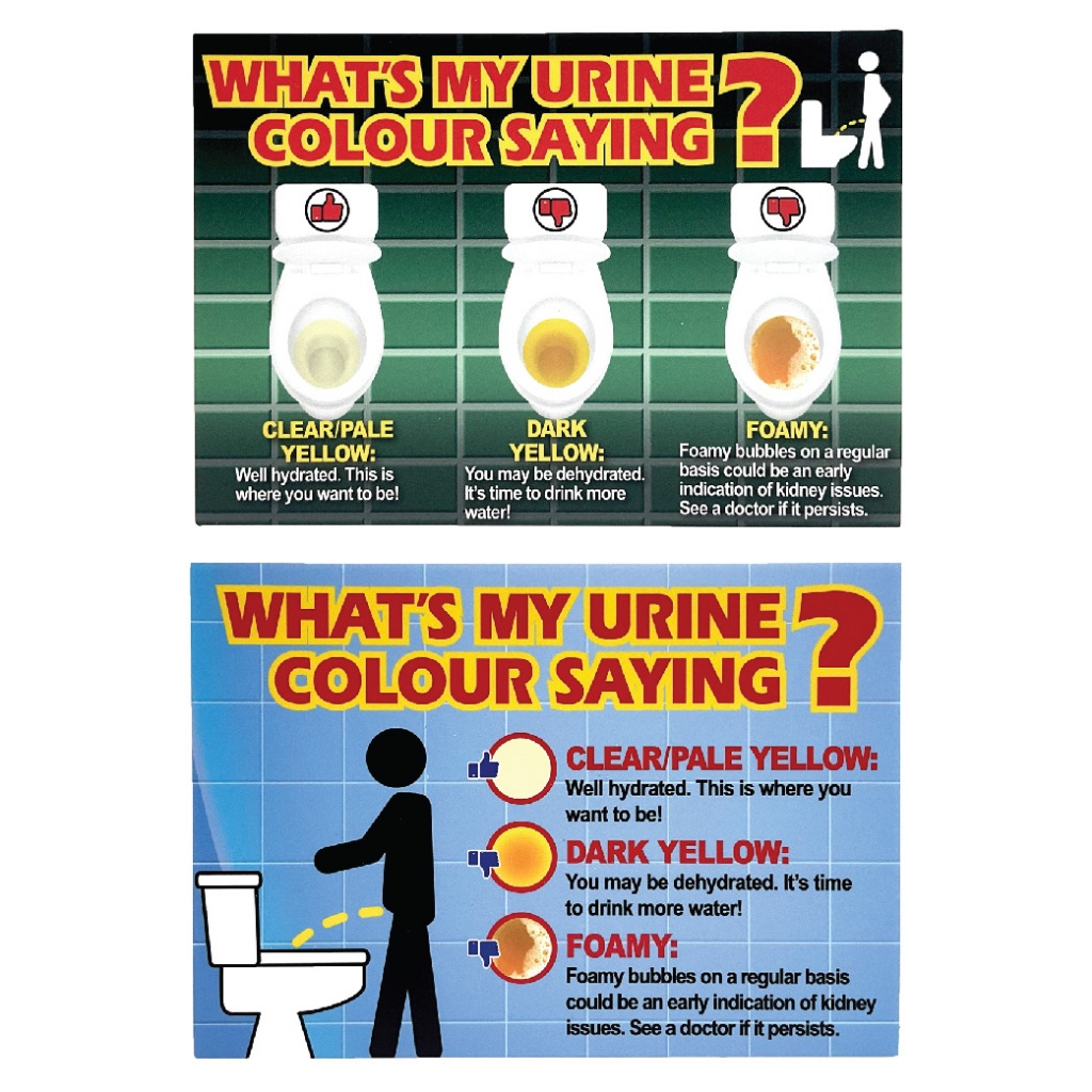 WHAT'S MY URINE COLOUR SAYING SIGN/SIGNAGE | 210mm x 148mm | HEALTH ...