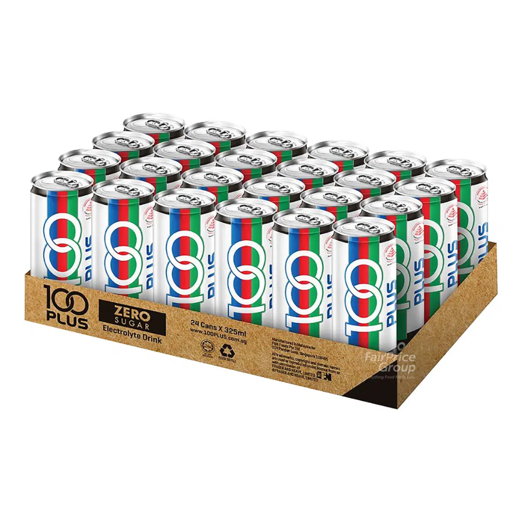 100 Plus Zero Sugar Can Drink - Original ( 24 Cans x 325ml ) | Shopee Singapore