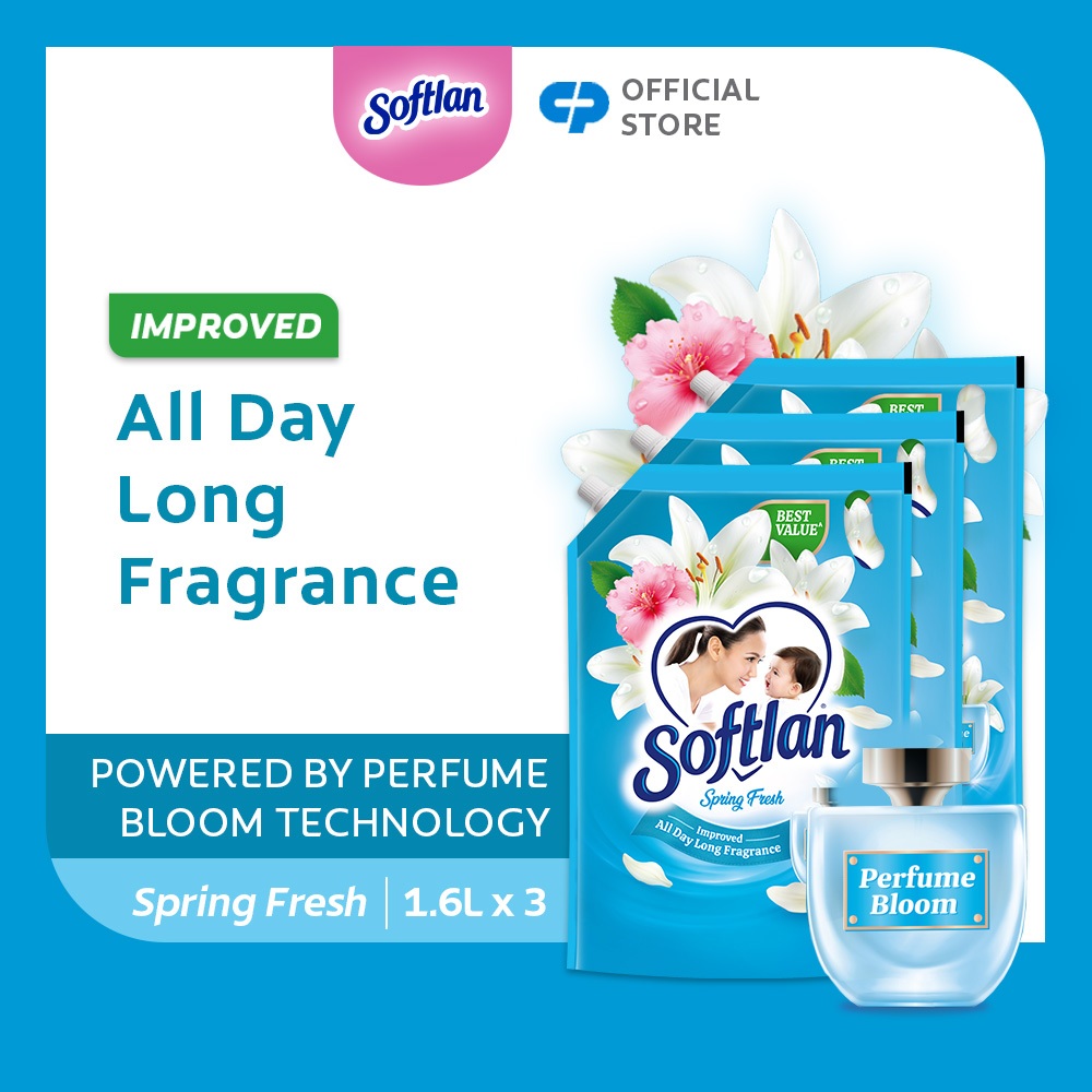 [Bundle of 3 Value Deal] Softlan Anti Wrinkles Spring Fresh (Blue ...
