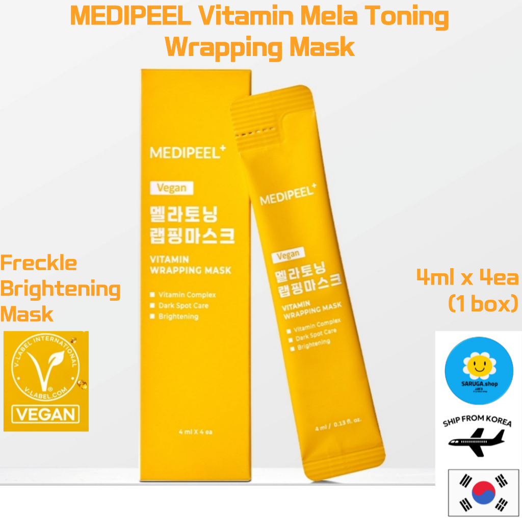 [MEDIPEEL] Vitamin Mela Toning Wrapping Mask 4ml x 4ea (1box) | Shopee ...